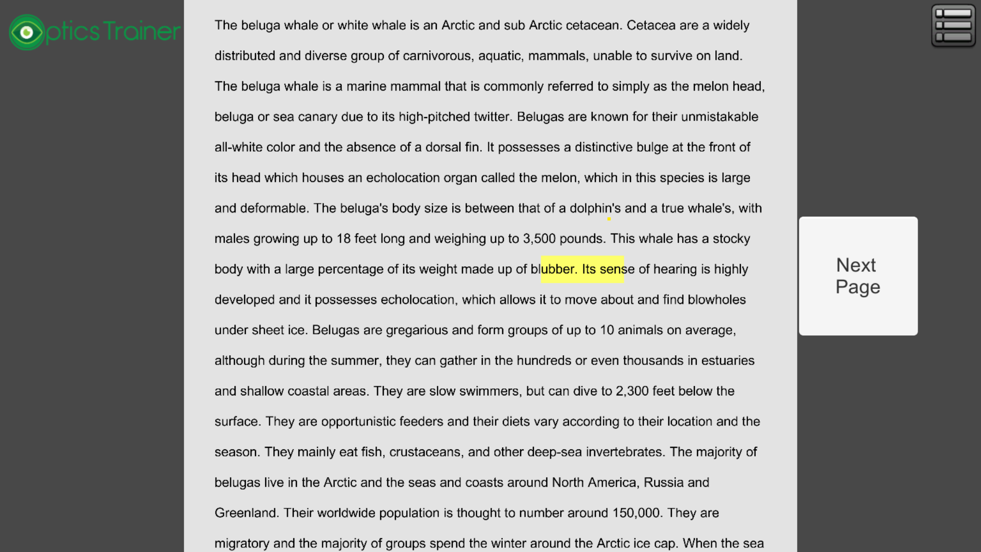 Optics Trainer Eye Tracking: Eye Exercises and Eye Training